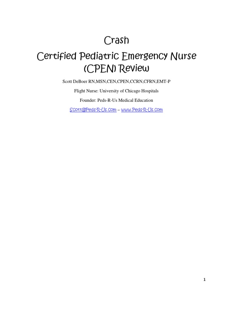 Pediatric Emergency Nursing | PDF | Cardiopulmonary Resuscitation | Heart