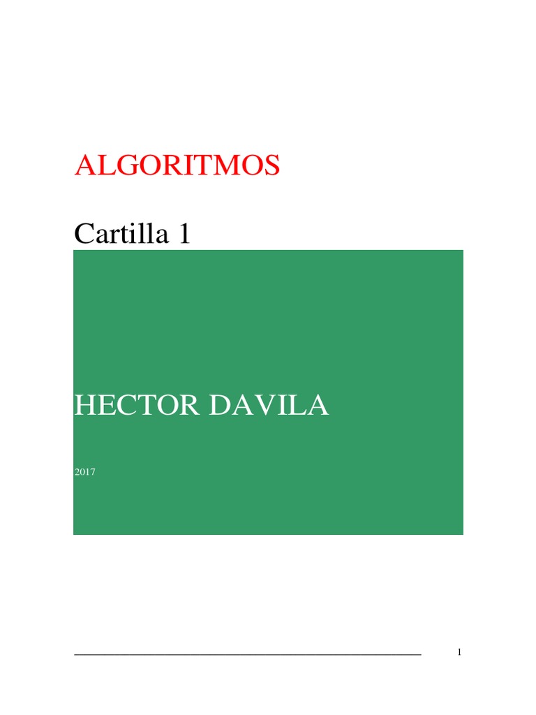 Algoritmos - 1 PDF | PDF | Algoritmos | Programa de computadora