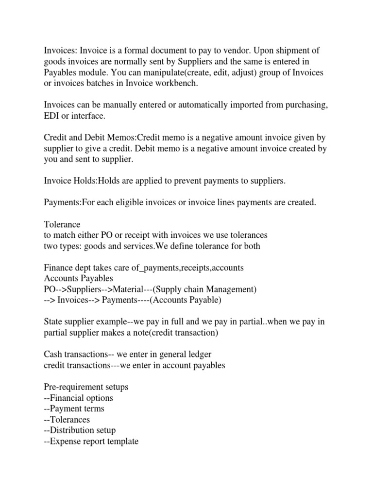 Oracle Accounts Payables | PDF | Accounts Payable | Debits And Credits