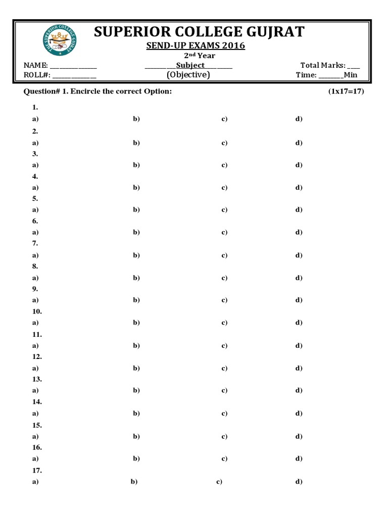 English Exam Paper Format 2016 | PDF | Student Assessment And ...