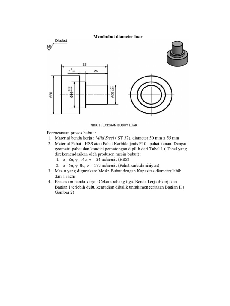 Perhitungan Membubut Diameter Luar | PDF | Komputer