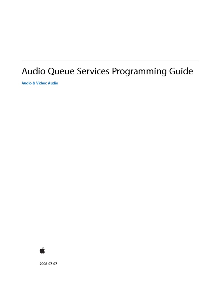Audio Queue Programming Guide | PDF | Codec | Data Buffer