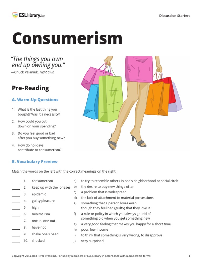 72_Consumerism_US.pdf | Consumerism | Vocabulary