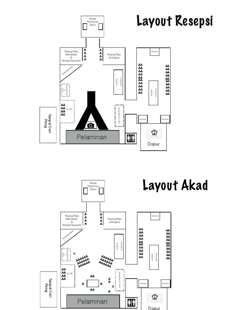 Denah Layout Resepsi Pernikahan | PDF