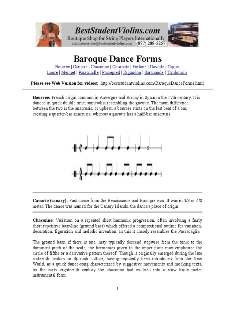 Overview of Baroque Dance Forms | PDF | Baroque Music | Dances