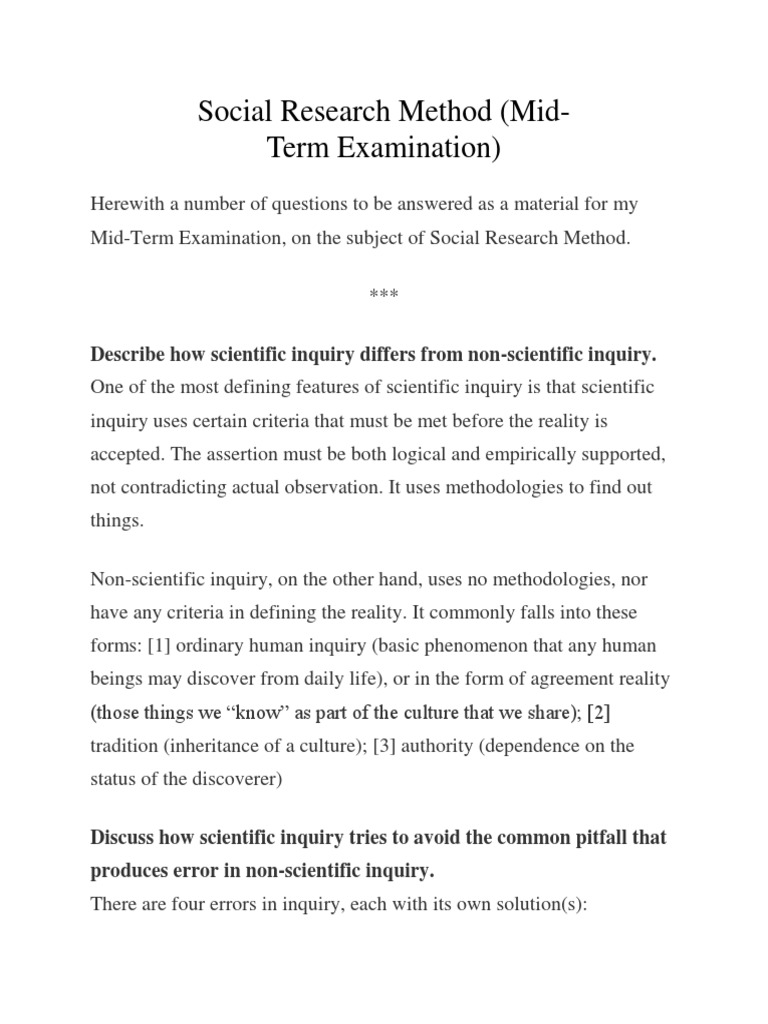 Social Research Method | PDF | Scientific Method | Hypothesis