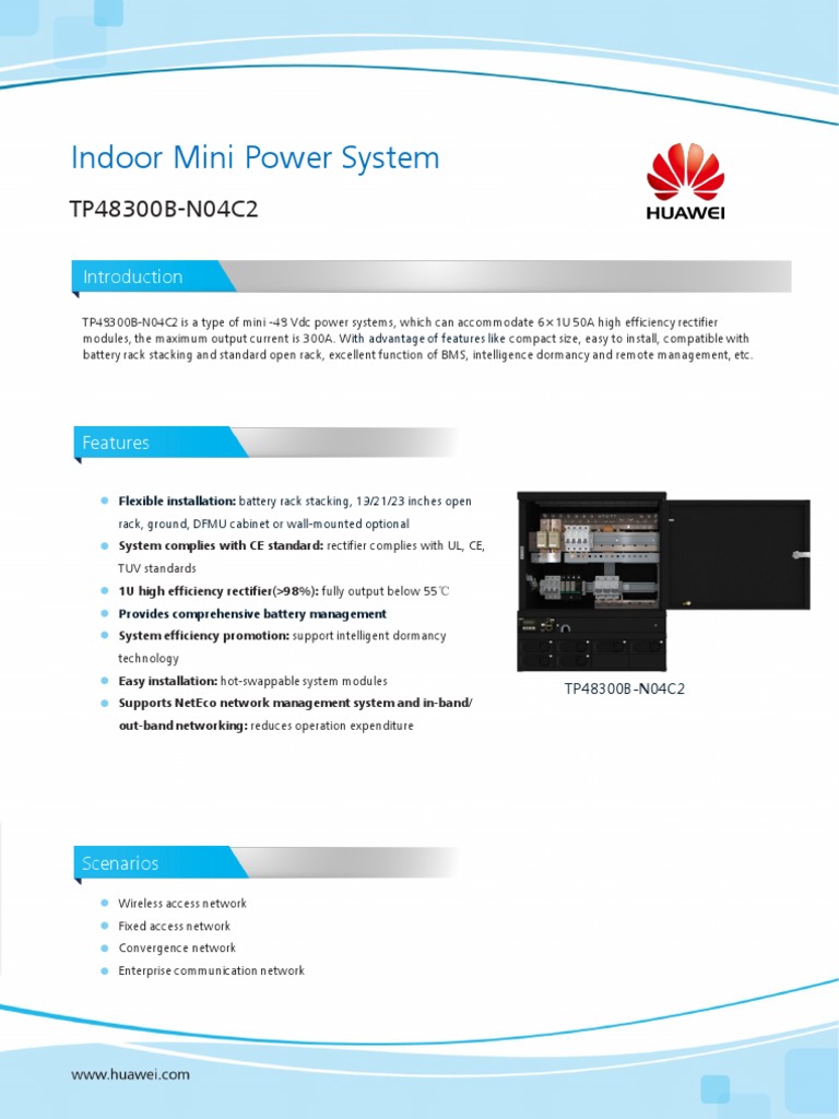 Mini TP48300B-N04C2 Power System Datasheet | PDF | Rectifier | Electric ...
