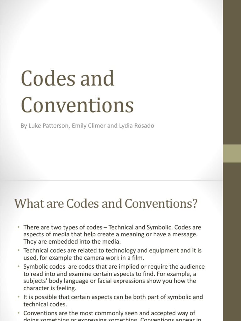 Codes and Conventions | PDF | Documentary Film | Communication