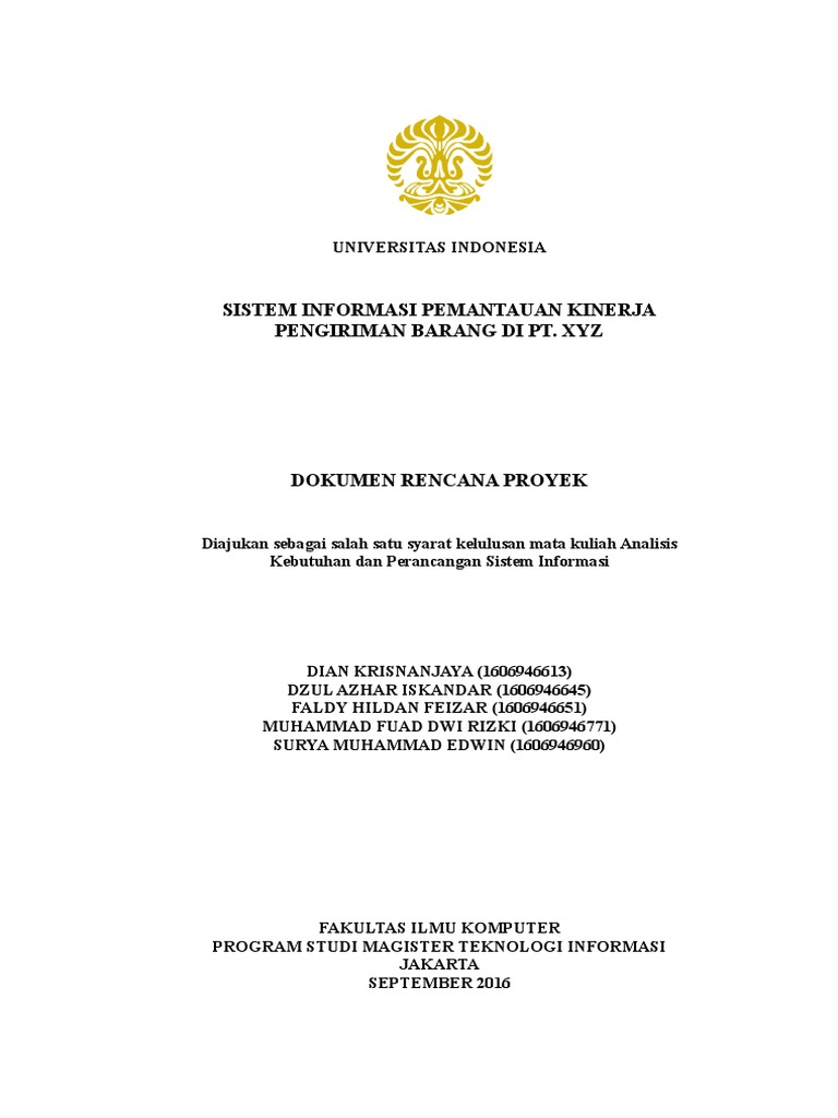 Tugas #2 - Part 1 Project Plan Dan Proposal - 2016SC - Kelompok3 - Revised | PDF | Komputer