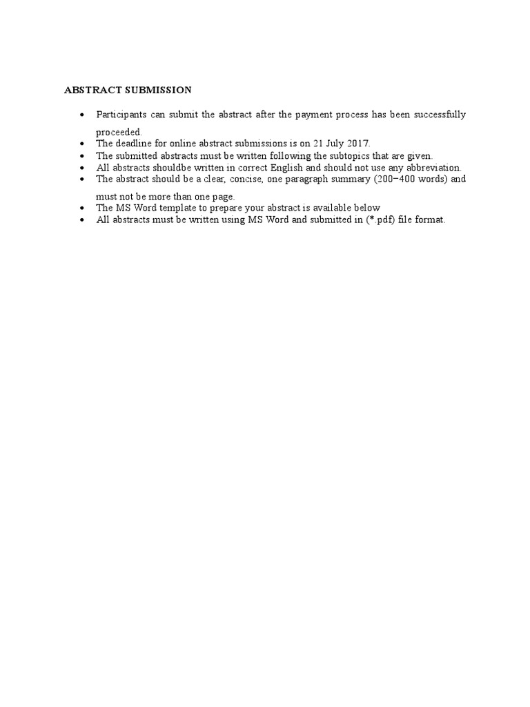 Abstract Template | PDF | Career & Growth