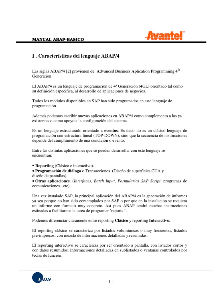 Manual Teórico Practico ABAP BASICO by Mundosap | PDF | Tabla (base de datos) | Programa de ...