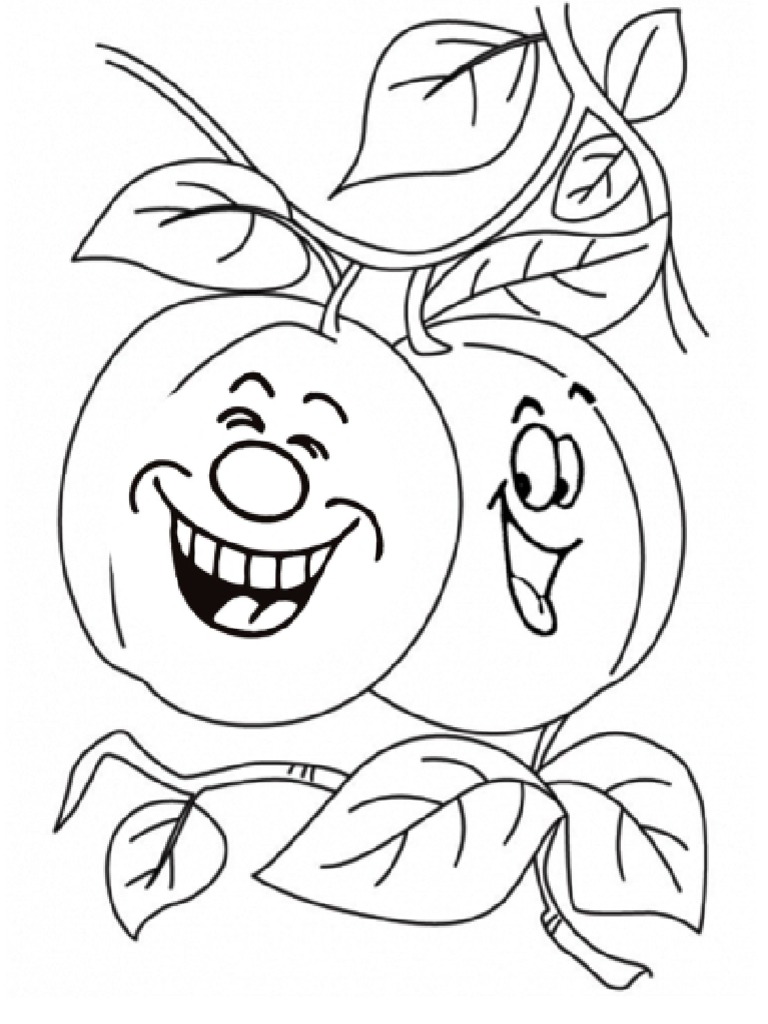 Planse de Colorat Cu Fructe Vesele 8 | PDF