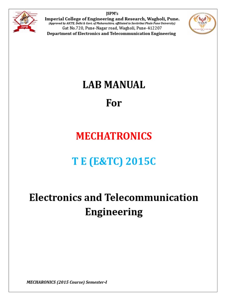 Mechatronics Lab Manual | PDF | Computer Engineering | Computer Hardware