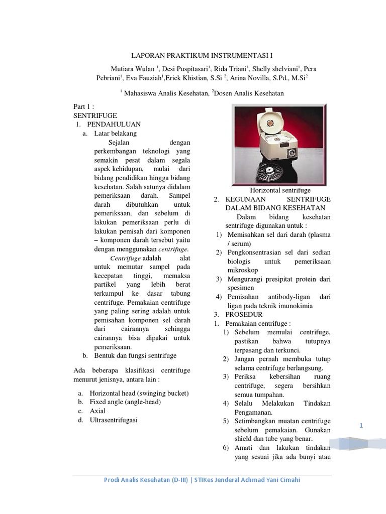 Laporan Praktikum Instrumentasi I PDF | PDF