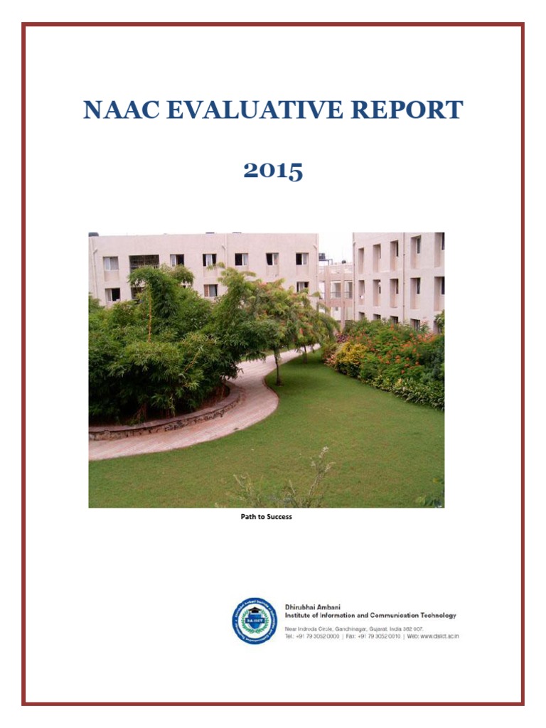 DA IICT NAAC Evaluative Report 2015 | PDF | Master's Degree | Master Of ...