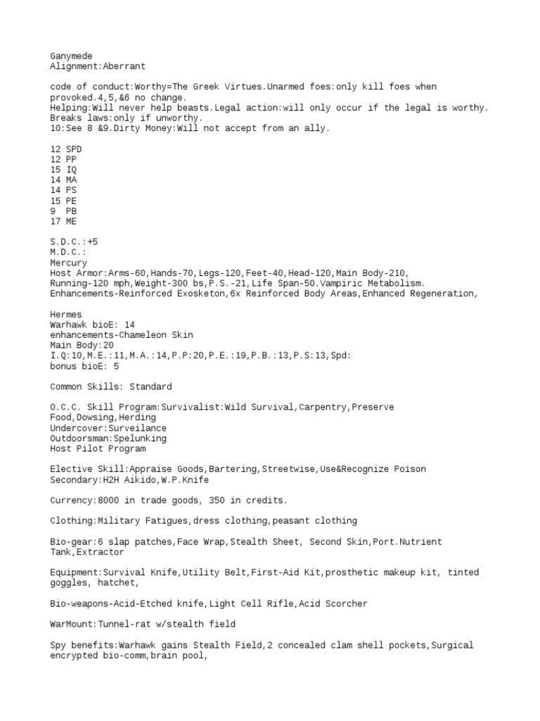 Splicers Rifts Palladium Mercury | PDF | Law