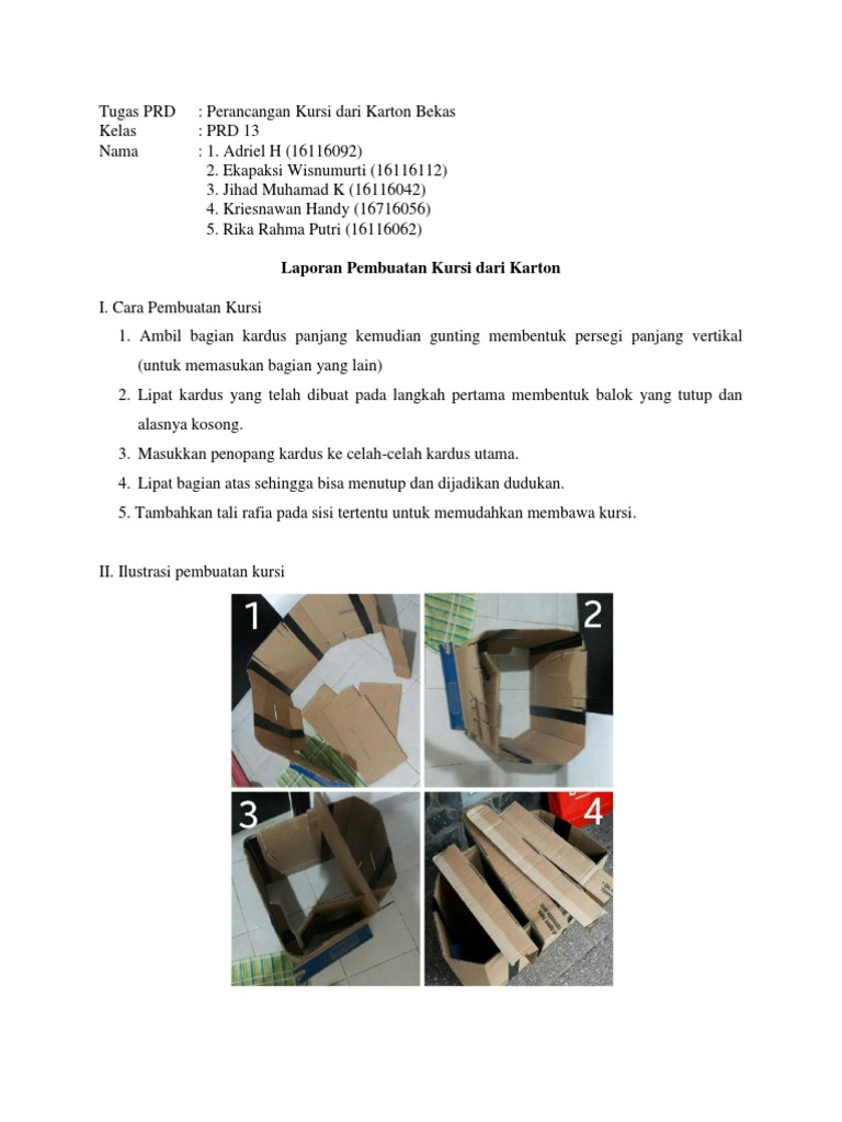 Tugas PRD 2 - Laporan Perancangan Kursi | PDF