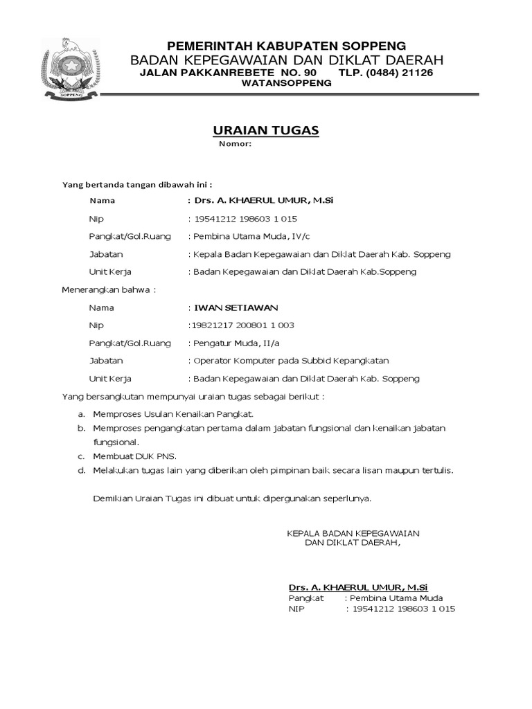 Contoh Uraian Tugas Pdf Riset - Riset