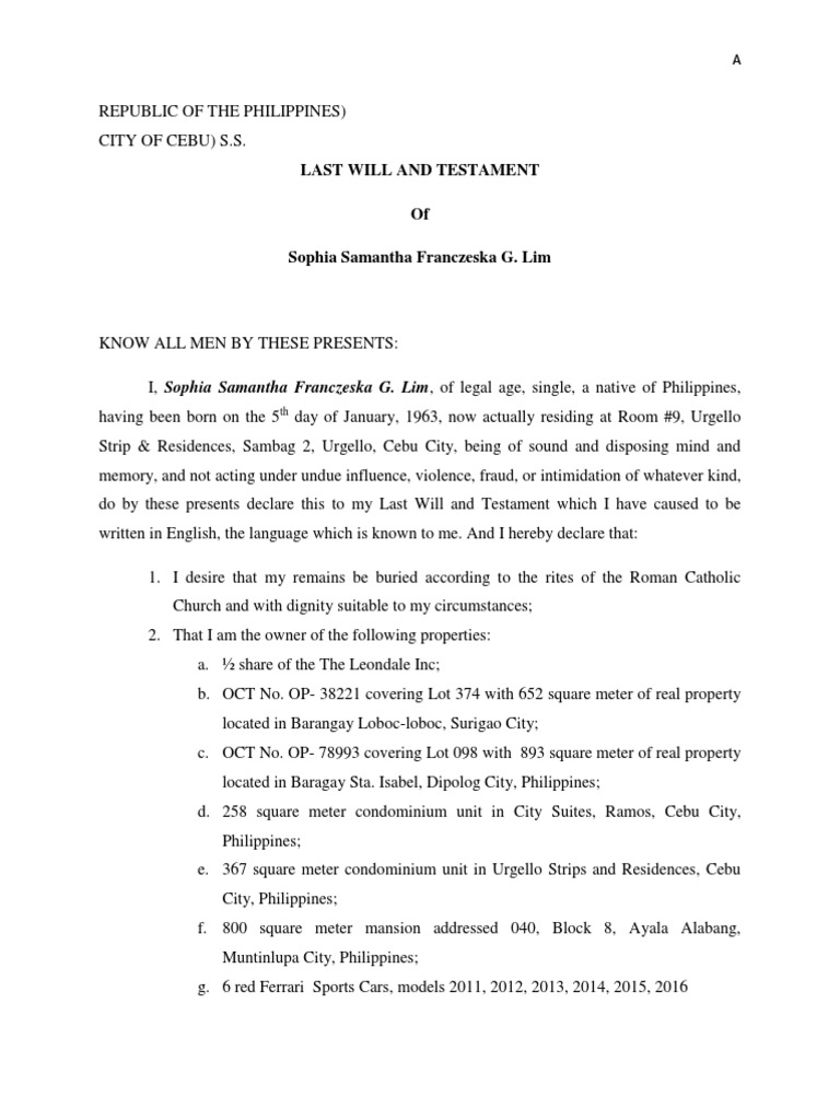 Notarial Will | Download Free PDF | Will And Testament | Civil Law ...