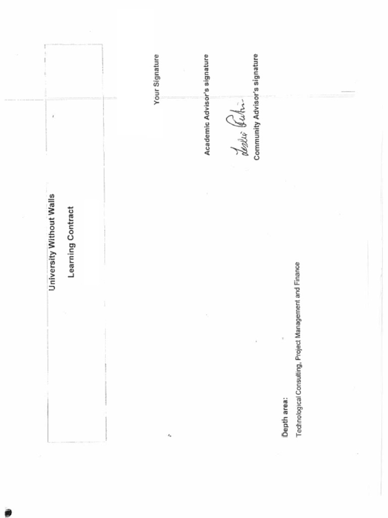 Sample Learning Contract | PDF