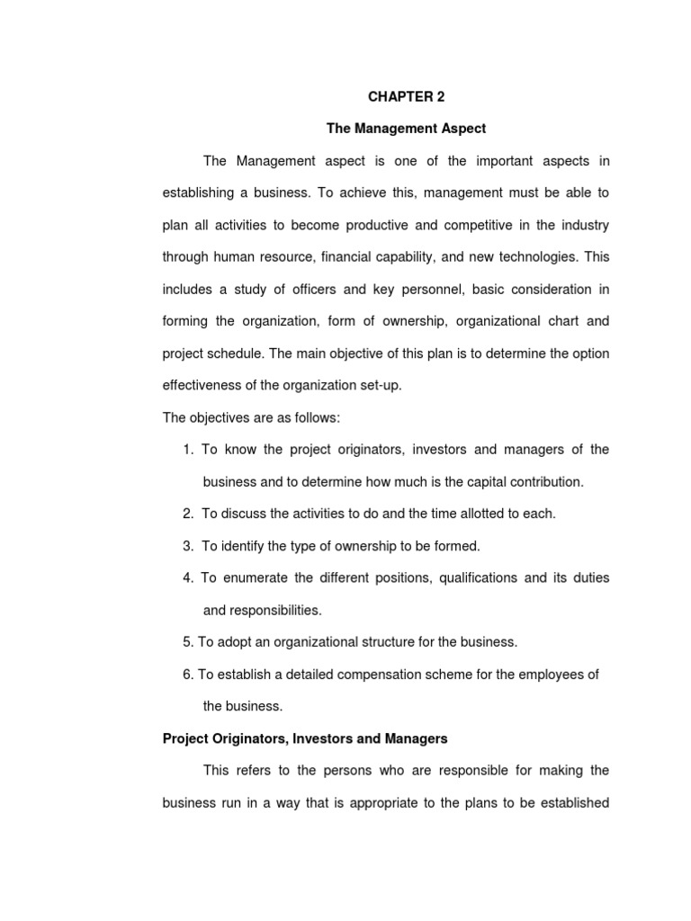 Sample Management Aspect - Feasibility Study | PDF | Partnership ...