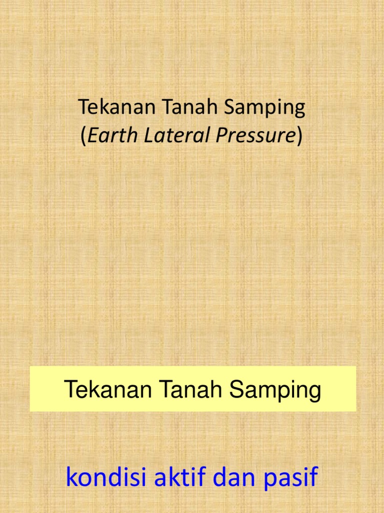 MK 6 Tekanan Tanah Metode Rankine 31032017 | PDF
