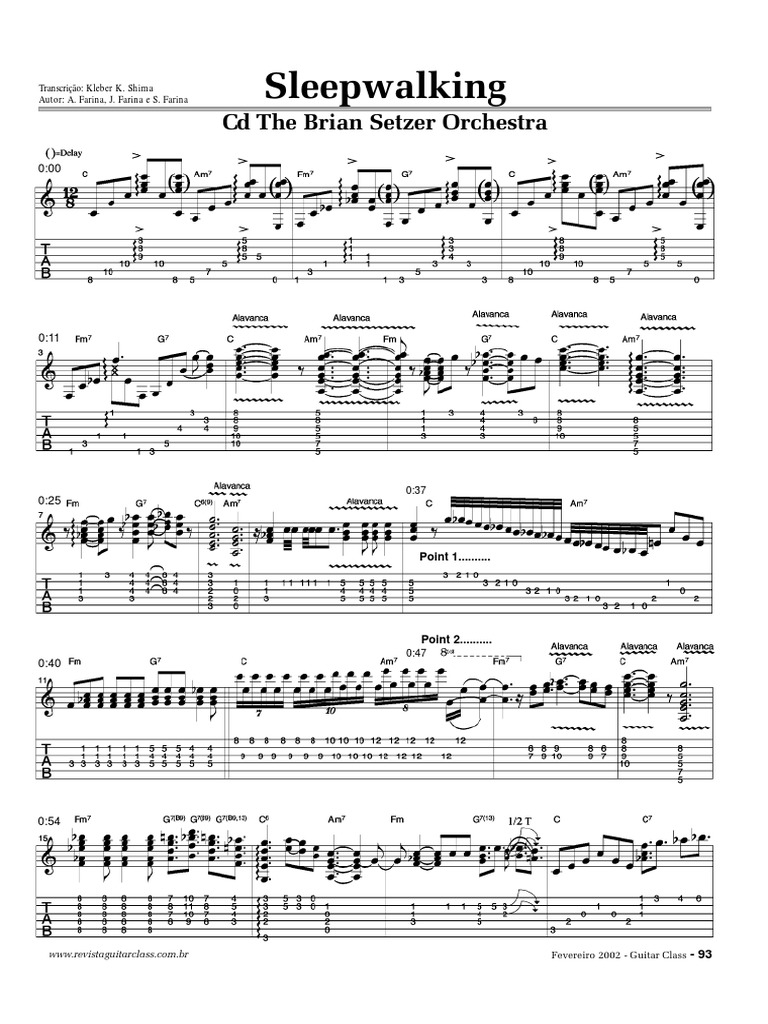 Sleepwalking Cd The Brian Setzer Orchestra Transcrição | PDF