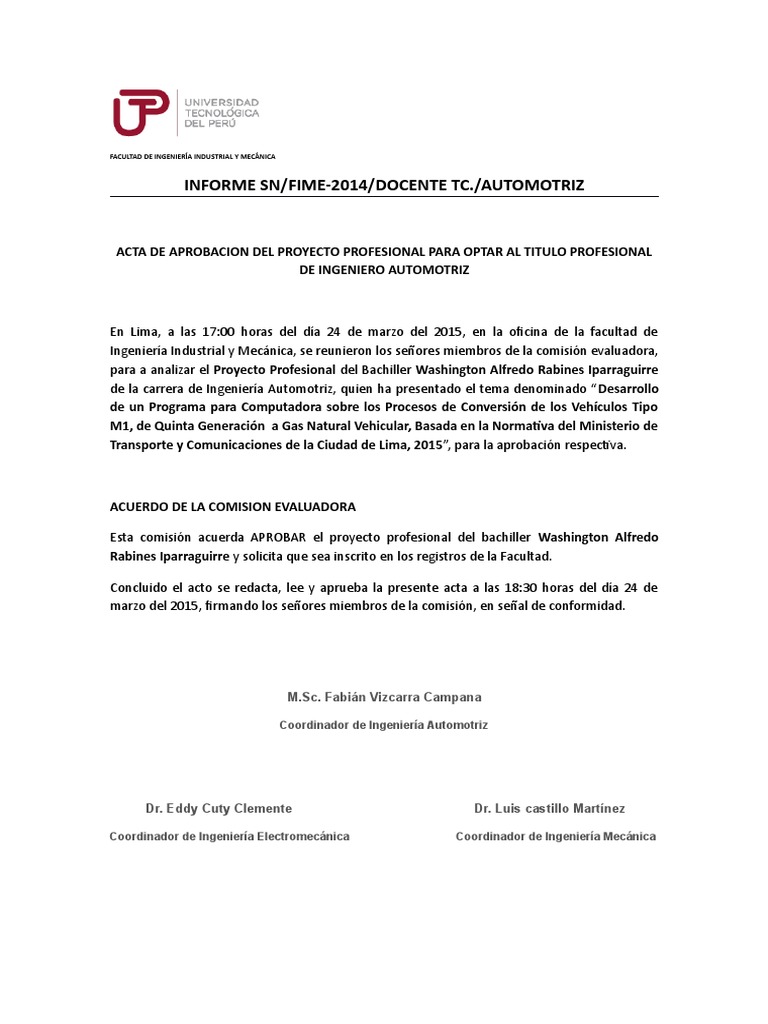 Washington Alfredo Rabines | PDF