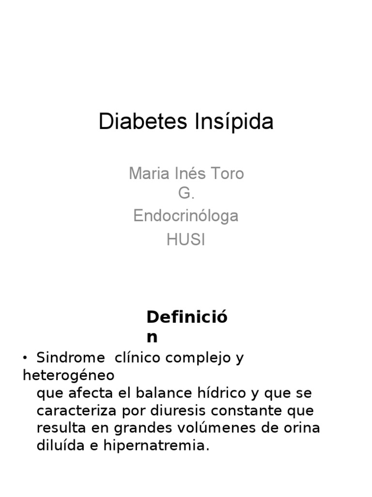 Diabetes Insipida | PDF | Sodio | Órgano (anatomía)