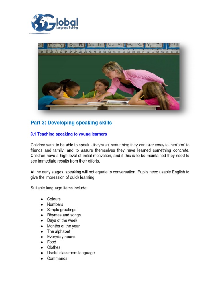 Developing Speaking Skills | PDF | Reading Comprehension | Lesson Plan