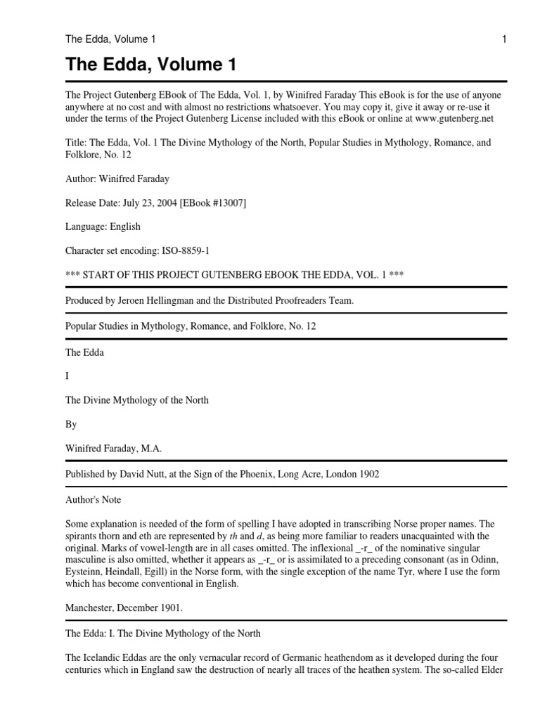 Edda 1 | PDF | Loki | Æsir