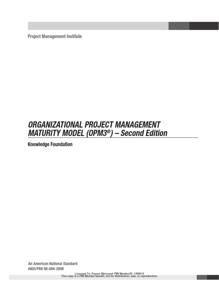 (Pmi, 2008) - Opm3 - Seconded | PDF | Project Management | Strategic ...
