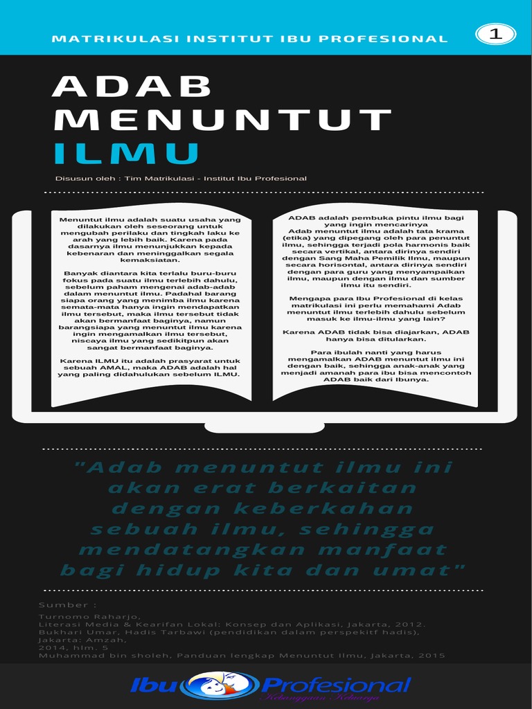 Infografis Adab Menuntut Ilmu | PDF