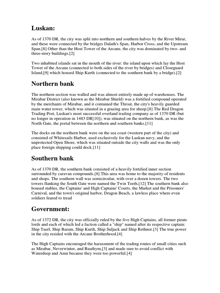 Luskan and The Arcane Brotherhood | PDF | Fantasy | Leisure