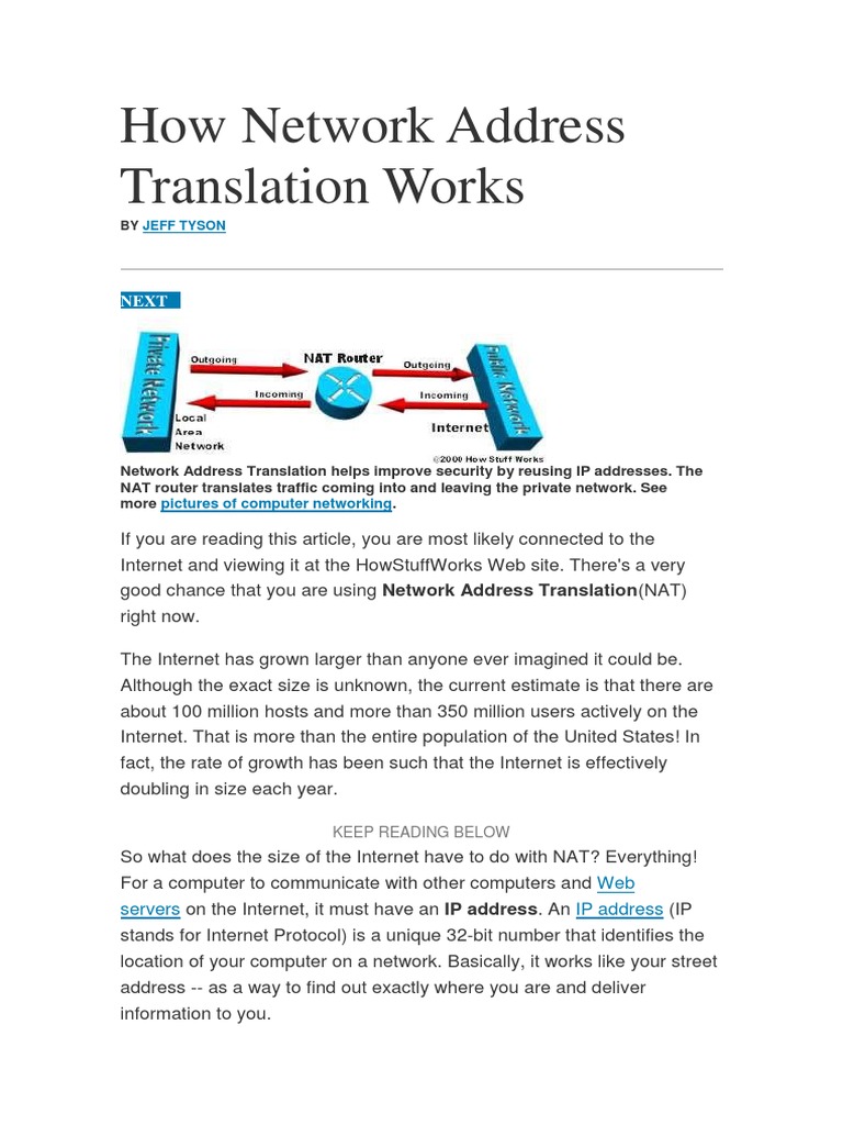How Network Address Translation Works PDF | PDF | Virtual Private ...