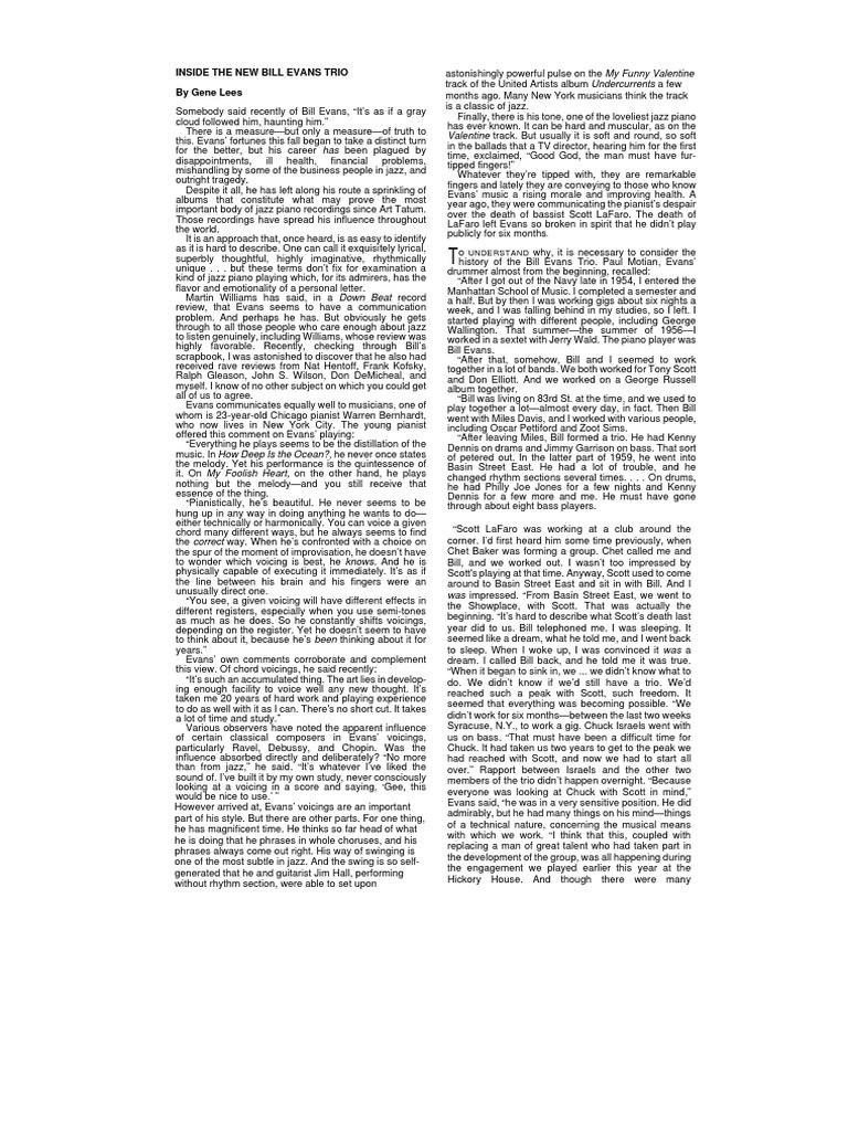 Gene Lees | PDF | Jazz | Musical Compositions
