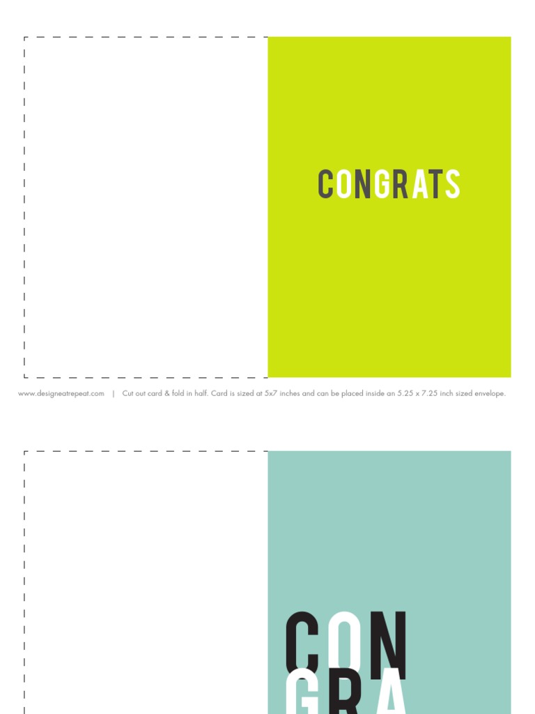 Congrats Cards PDF | PDF