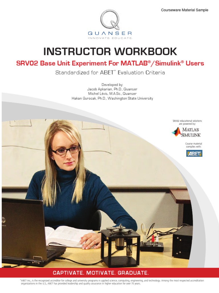 SRV02 Courseware Sample For MATLAB Users PDF | PDF | Experiment ...