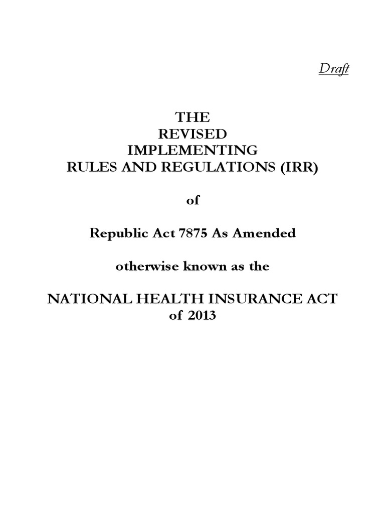 RA 7875 - As - Amended PDF | Download Free PDF | Health Care | Insurance
