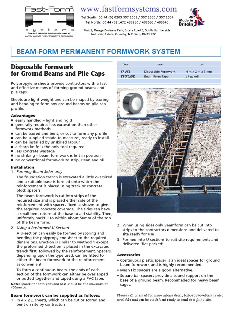 Beamform Brochure Fast Form | PDF | Deep Foundation | Beam (Structure)
