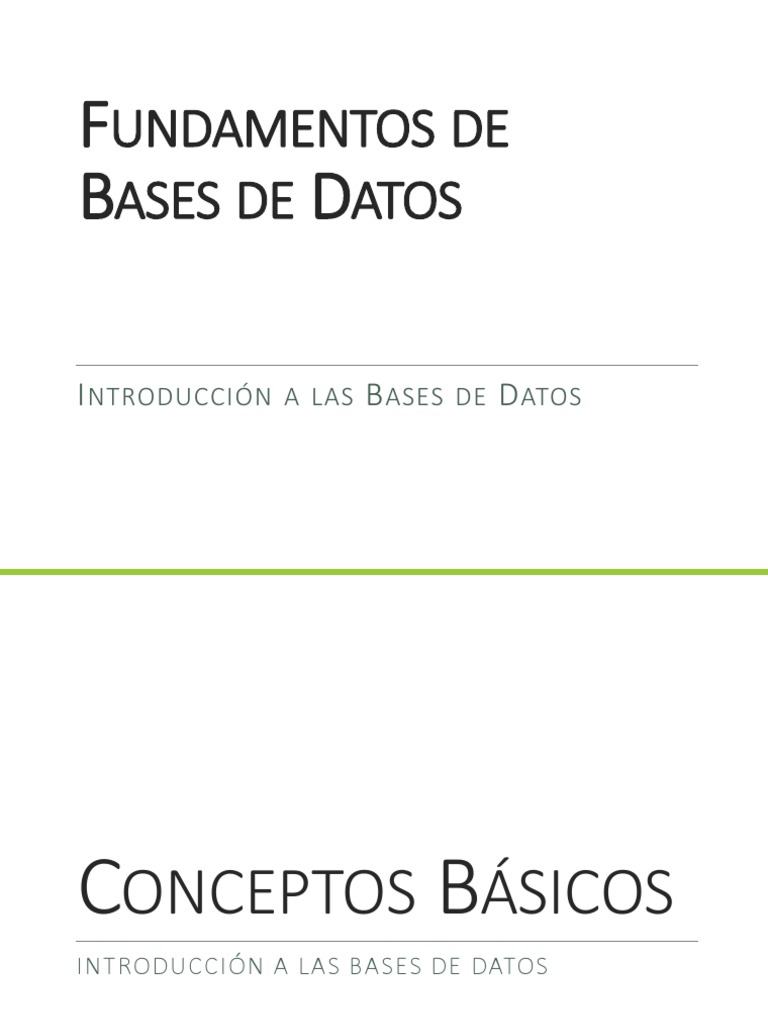 Unidad 1 Introducción A Las Bases de Datos | PDF | Tabla (base de datos ...