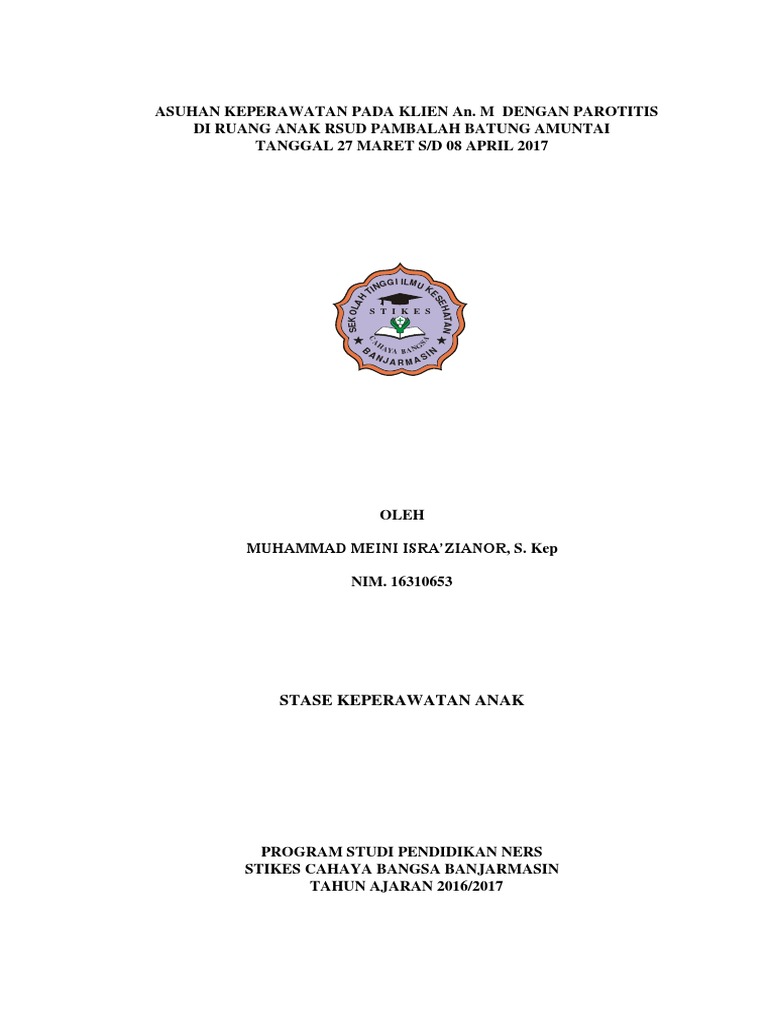 Asuhan Keperawatan Parotitis Anak | PDF