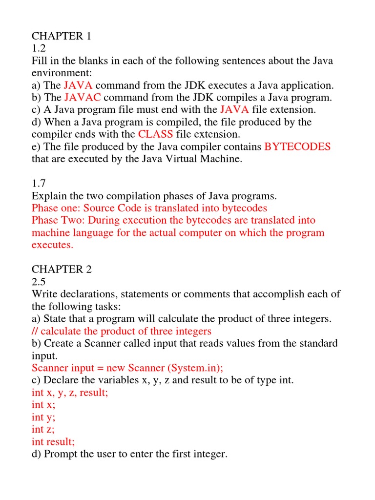 Chapter 1 PDF | PDF | Parameter (Computer Programming) | Java (Programming Language)