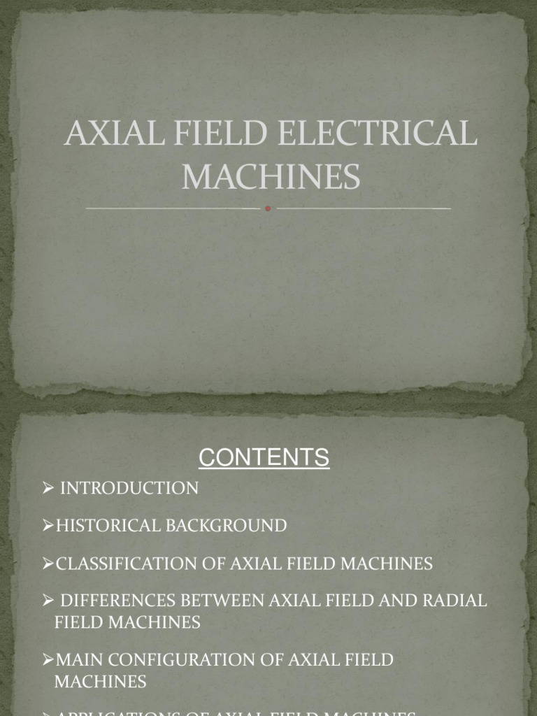 Axial Field Electrical Machines | PDF | Electric Generator ...