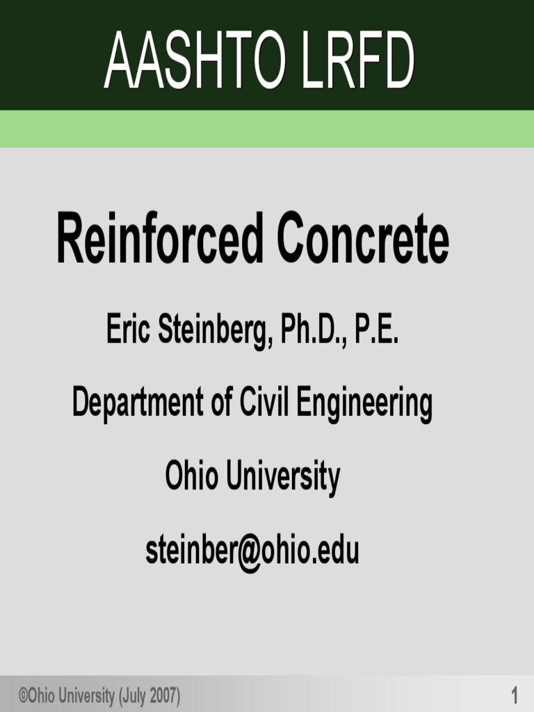 AASHTO LRFD Design Calculations PDF | PDF | Bending | Strength Of Materials