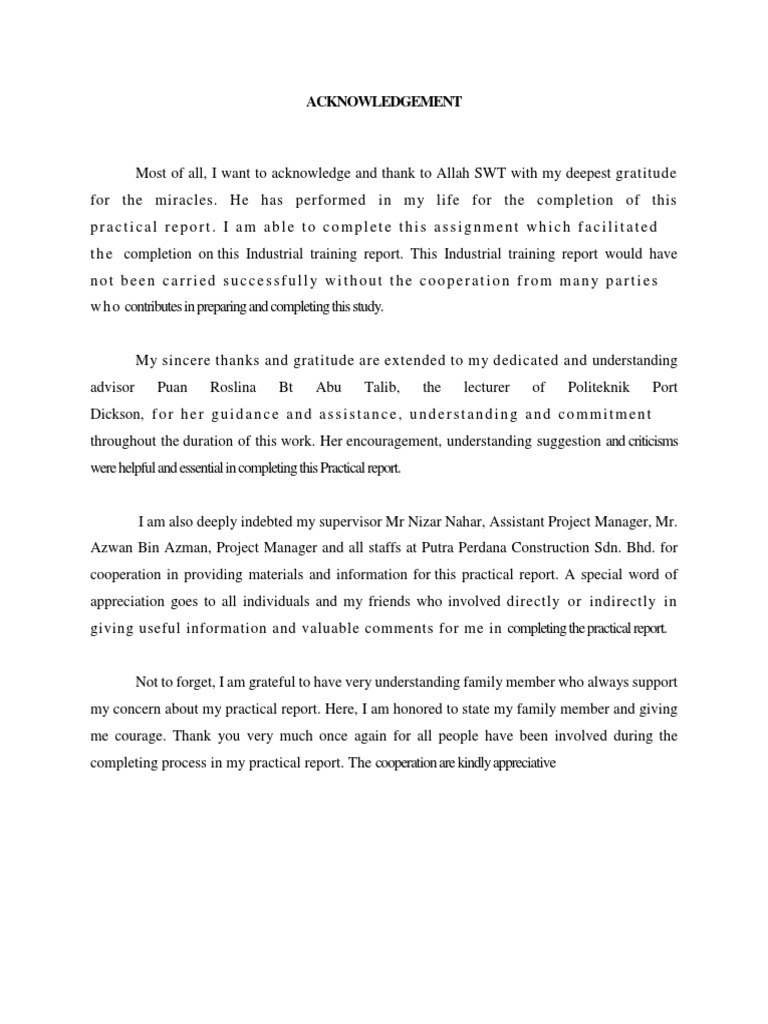 Acknowledgement | PDF