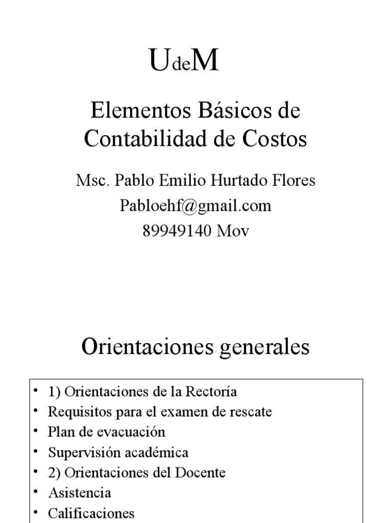 Contabilidad de Costos 1 | PDF | Costo | Contabilidad
