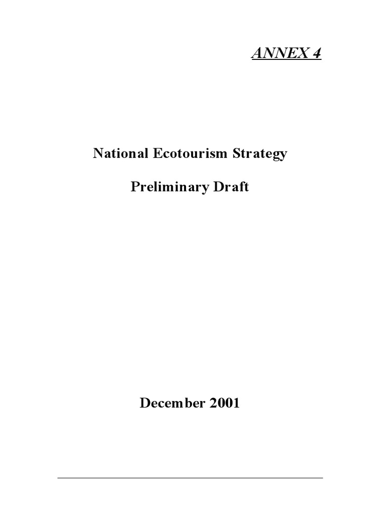 National Ecotourism Strategy Overview | PDF | Sustainability | Tourism