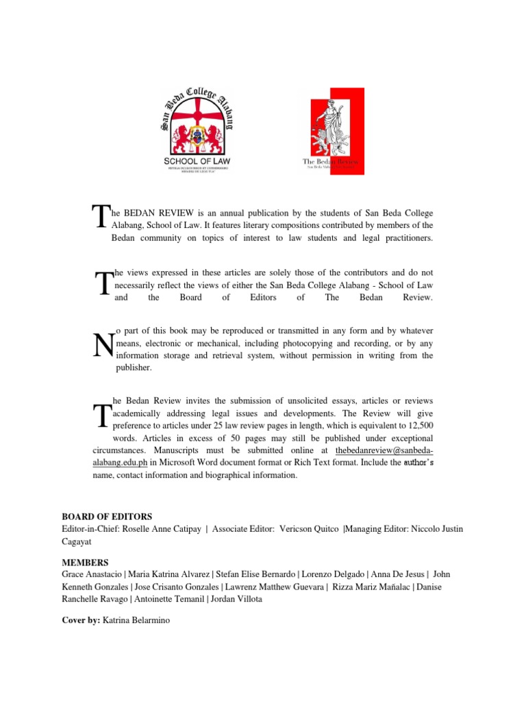 Bedan Review April 2016 | PDF | Arbitration | Tribunal