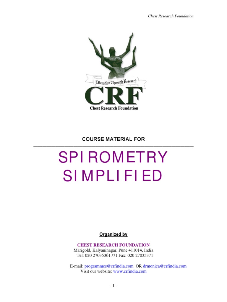 1 - Spirometry Simplified With CRF's PEFR PDF | PDF | Chronic ...